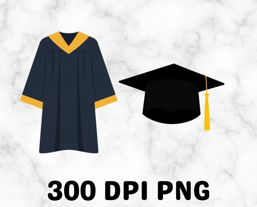 Graduation Cap and Gown SVG: Ceremony Clipart (digital Download) - Etsy