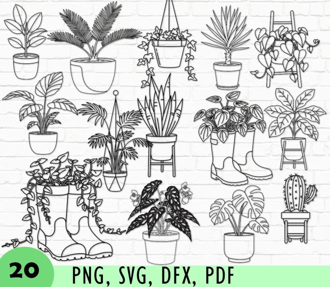 Plant Lover SVG, Indoor Plants SVG, Potted Plant SVG, Miniature Plant ...