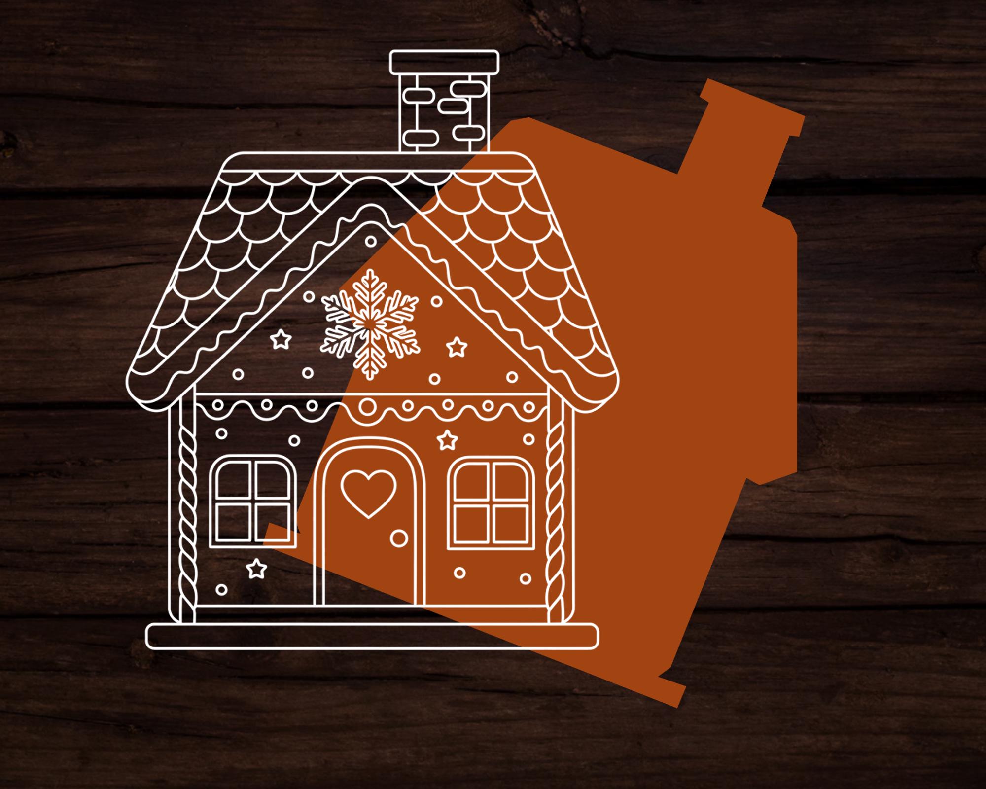 Gingerbread House SVG Bundle | 10 Adorable Gingerbread Outline SVG ...