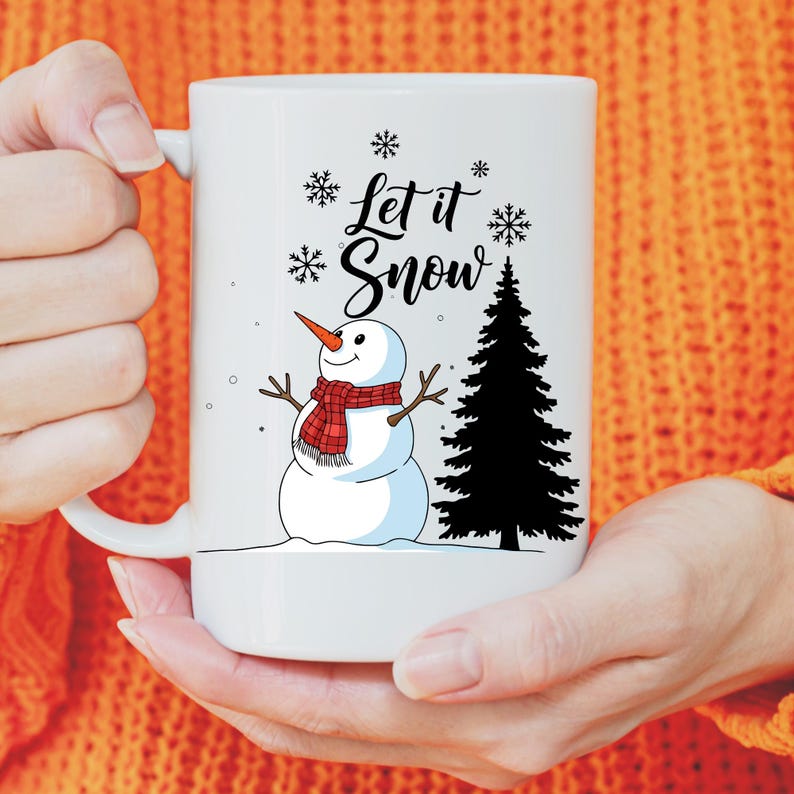 Let It Snow SVG, Winter Snowfall Decoration Ideas, Snowman Snowy Winter ...