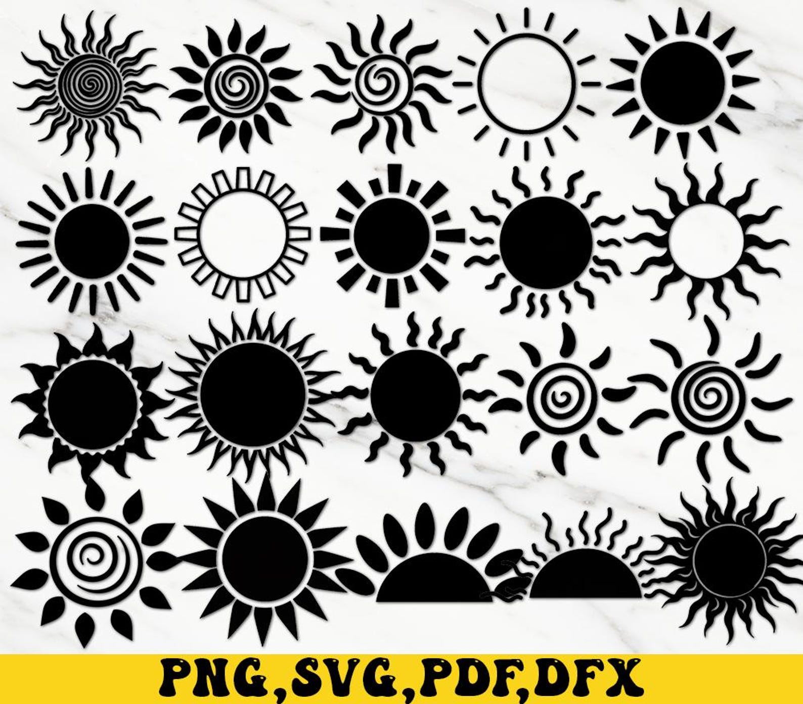 Sun Rays SVG, Sunshine SVG, Sunrise SVG Bundle, Sunrise Clipart, Sun ...