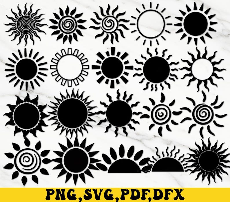 Sun Rays SVG, Sunshine SVG, Sunrise SVG Bundle, Sunrise Clipart, Sun ...