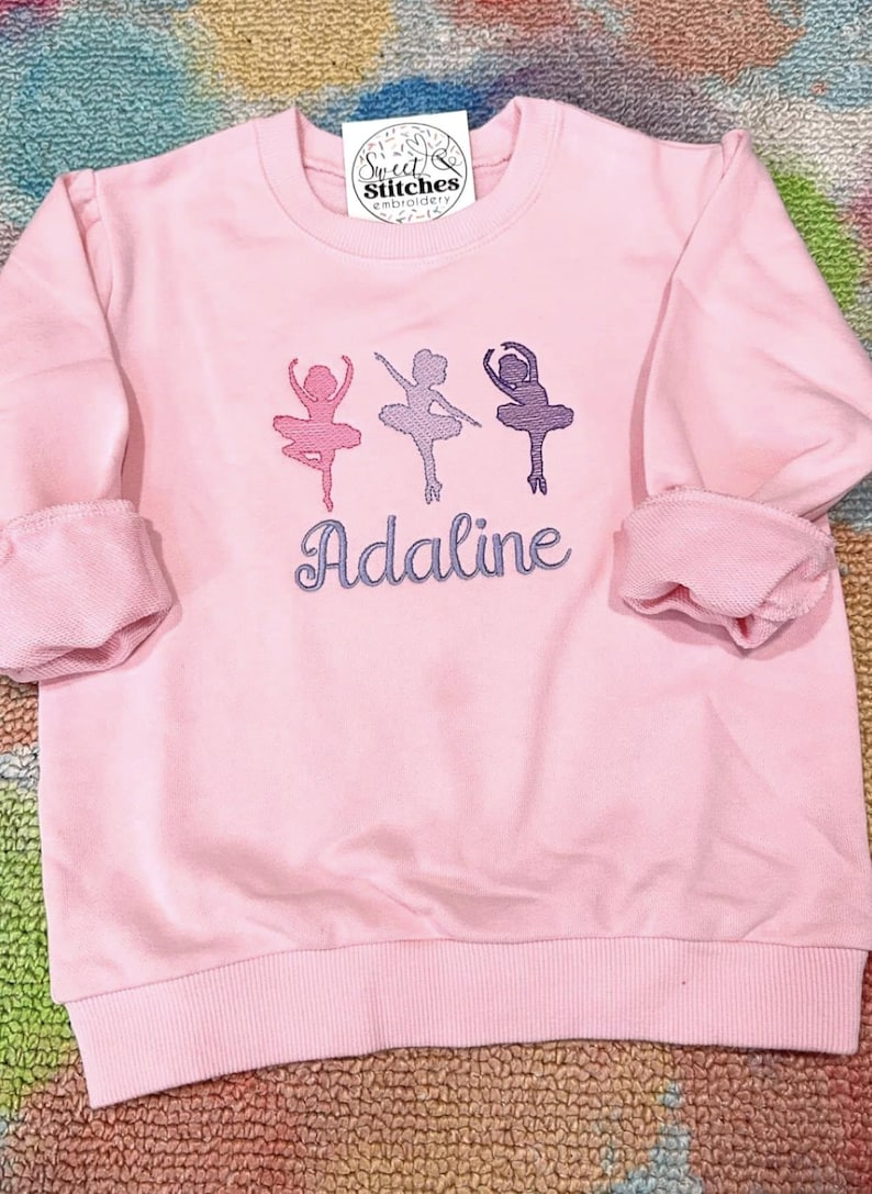 Girls Custom Sweatshirt, Dance Sweatshirt, Ballet Sweatshirt, Girls ...