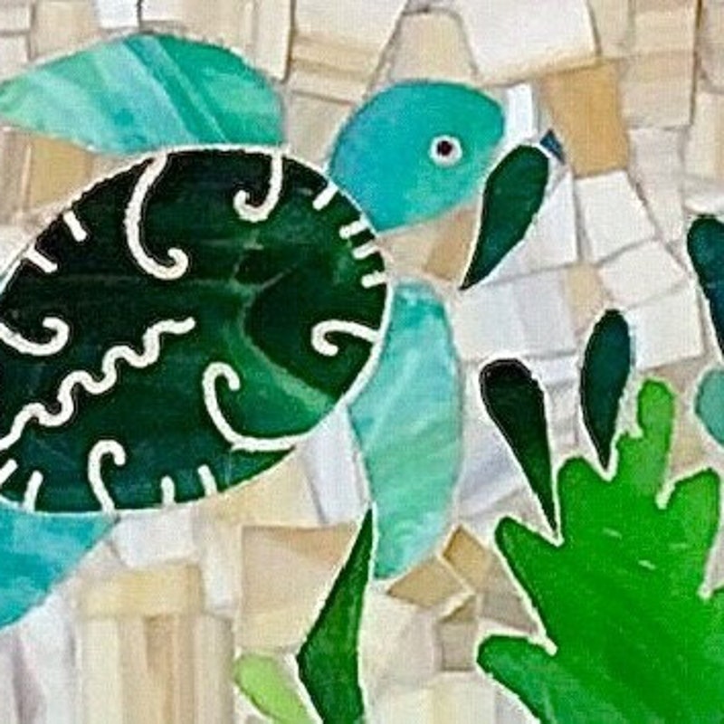 Turtle Mosaic Tile - Etsy