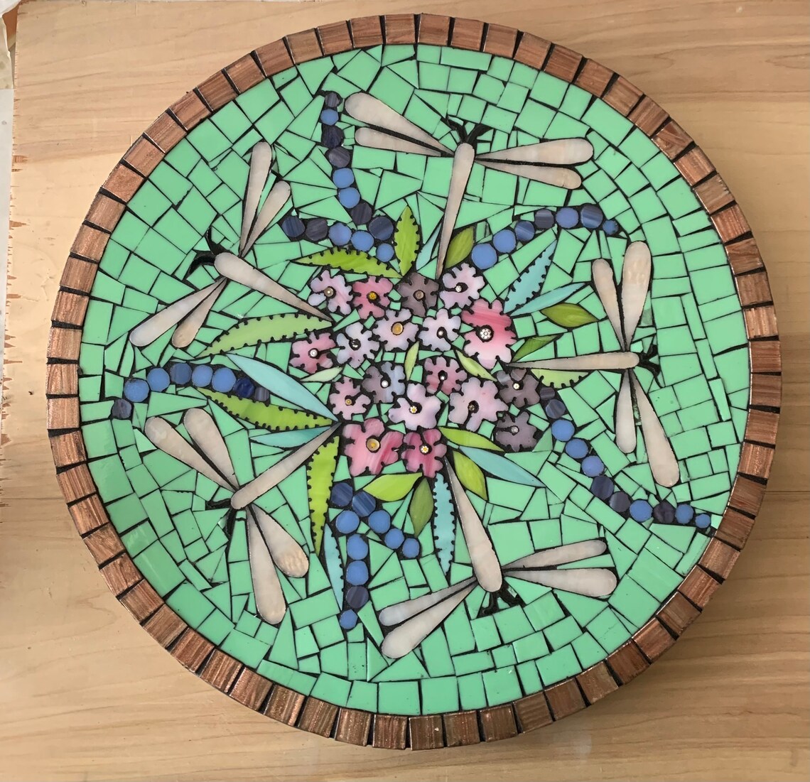 Mosaic Dragonfly Platter - Etsy