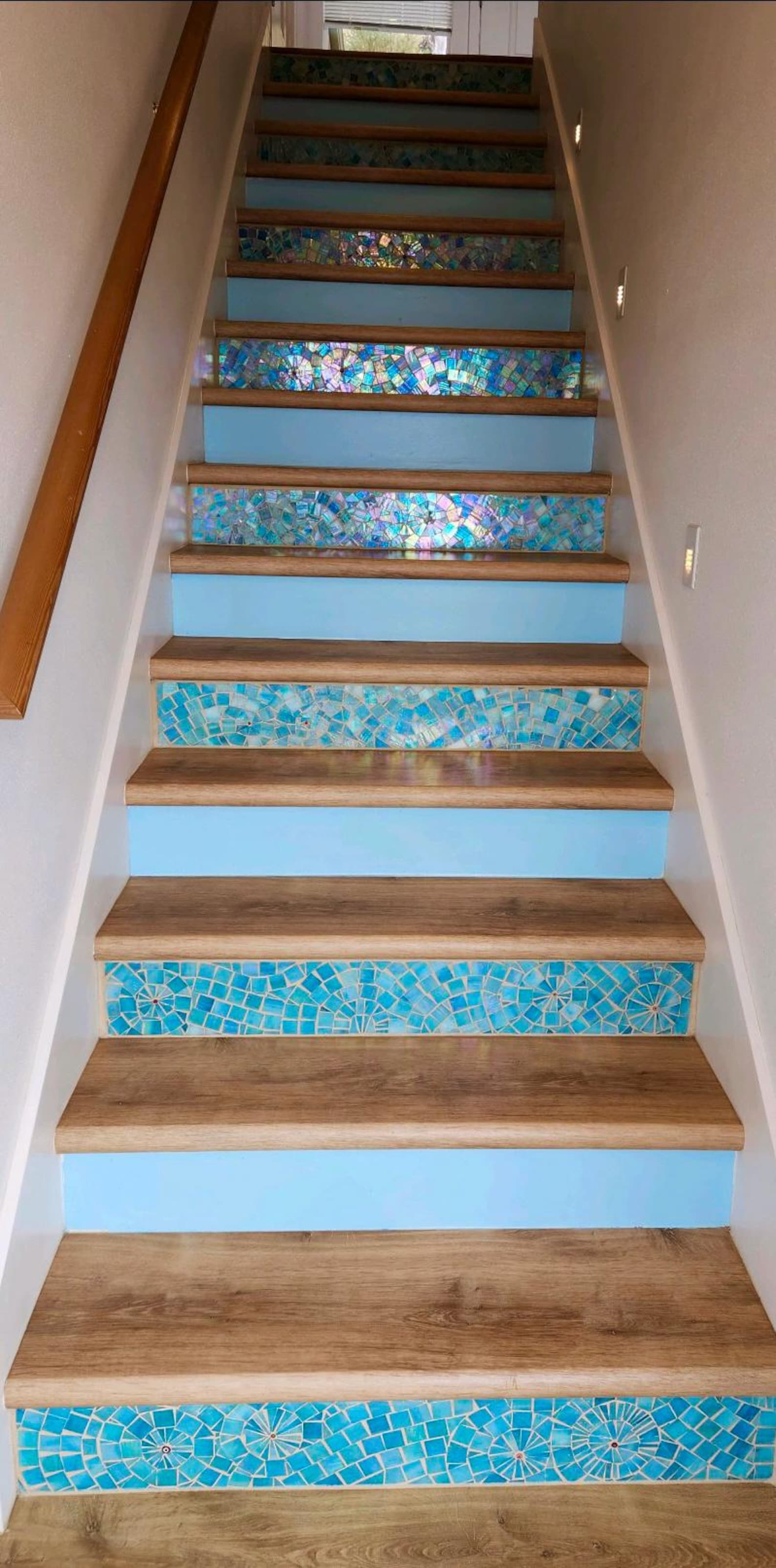 One Color Mosaic Stair Risers - Etsy