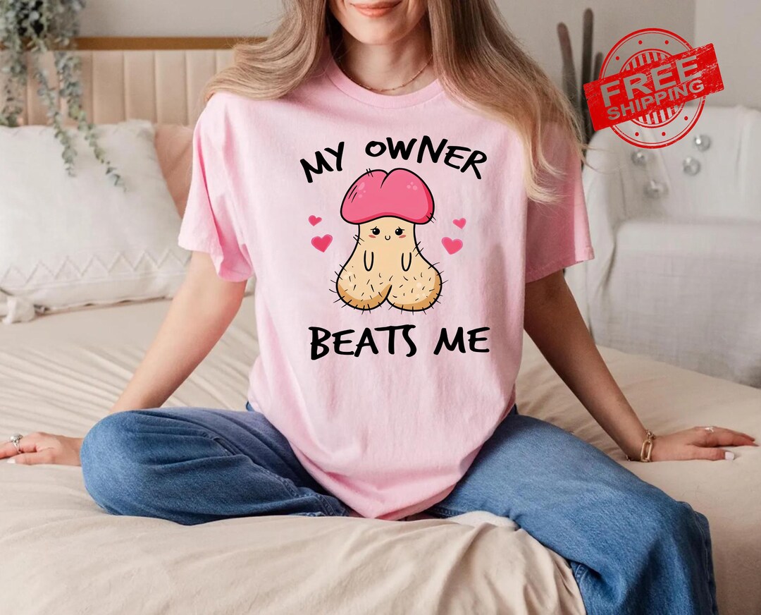 My Owner Beats Me Shirt, Embarrassing Adult Humor Inappropriate T-shirt ...