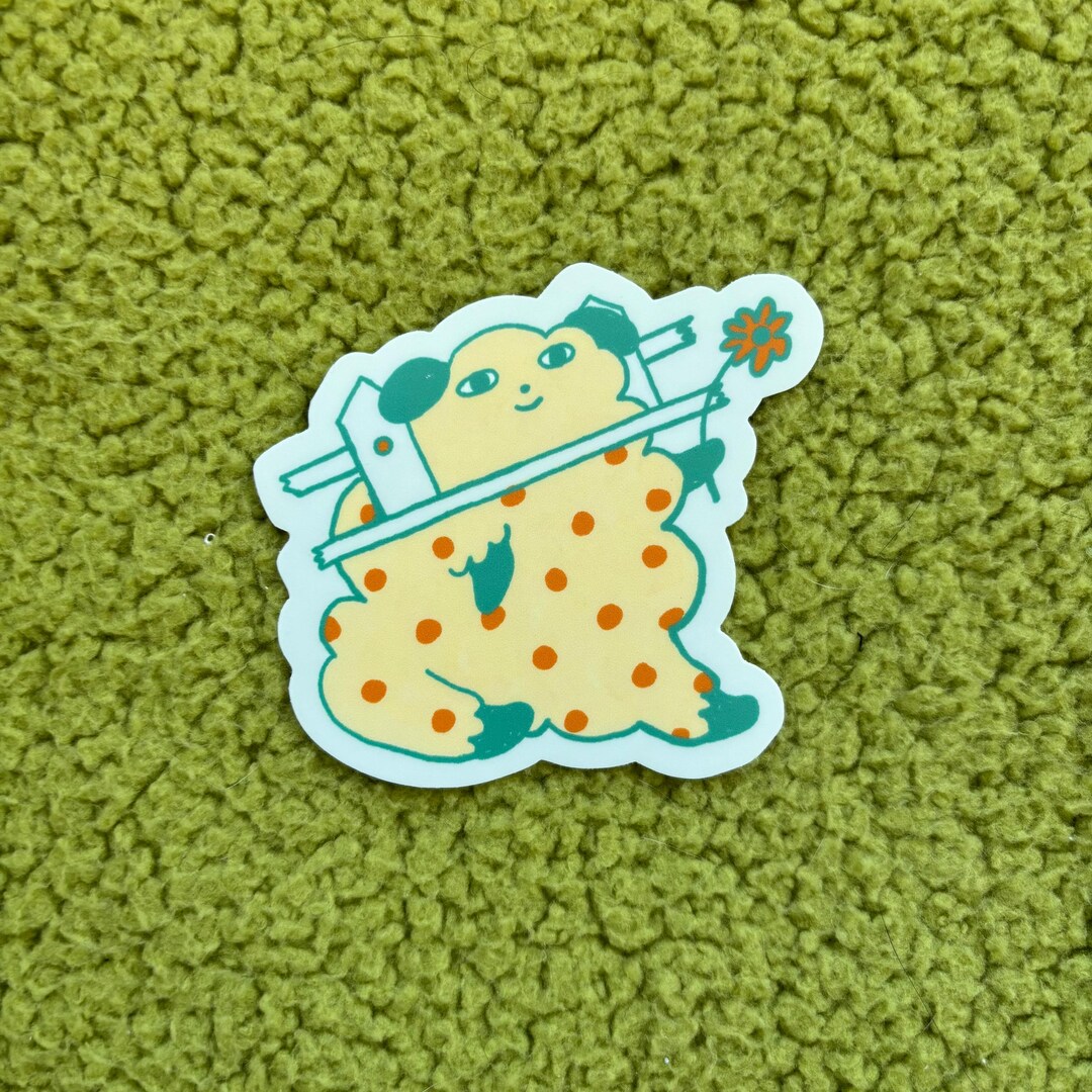 Stuck in Gate Sheep Vinyl Sticker | Cute Illustration - Etsy