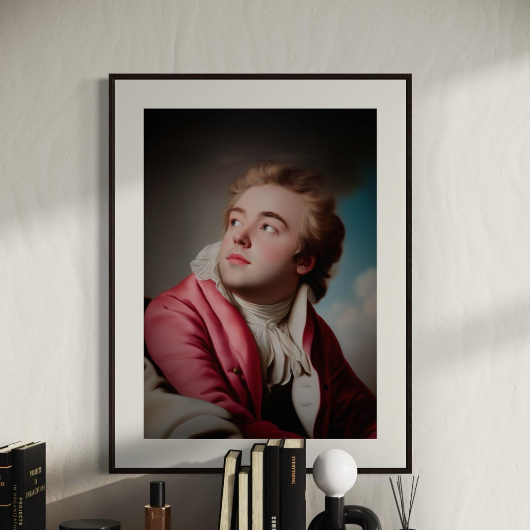 The Rococo Writer Art Print | 18th Century Author Portrait | Vintage ...