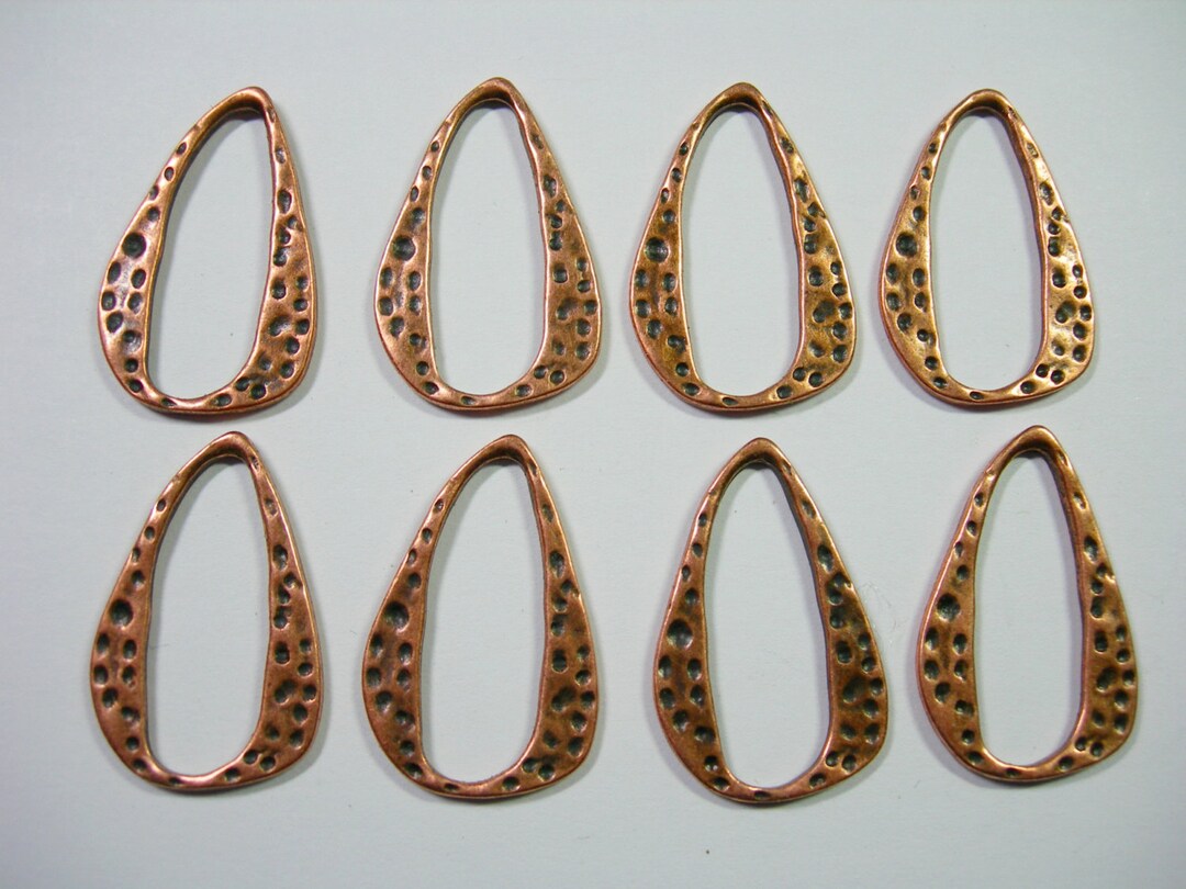 Hammered Copper Drops, Hoops, Loops, Connectors, Links, 8 - 26mm - Etsy