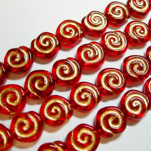 Red and Gold Swirl - Etsy