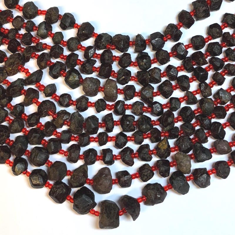 Garnet Raw Beads 6mm - Etsy