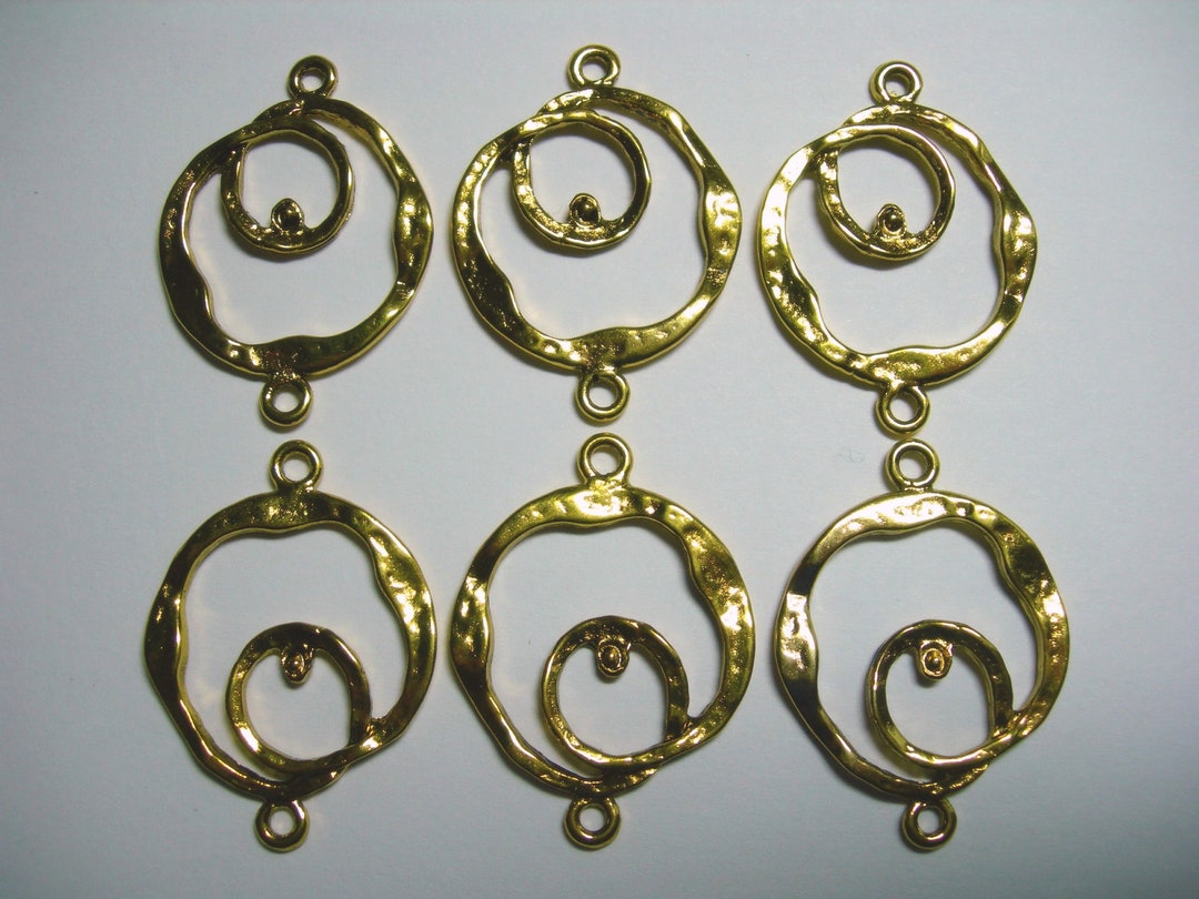 Golden Circular Loops - Links - Chandelier Findings - 6 - Etsy