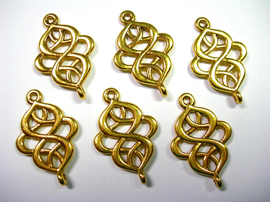 Gold Color Swirls Drops, Loops, Connectors, Links, 6 - 28mm - Etsy