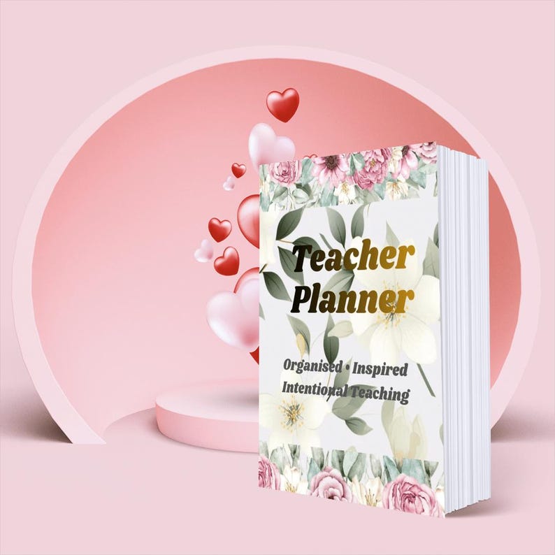 Teacher Planner Printable | Floral Teacher Organiser | Classroom ...