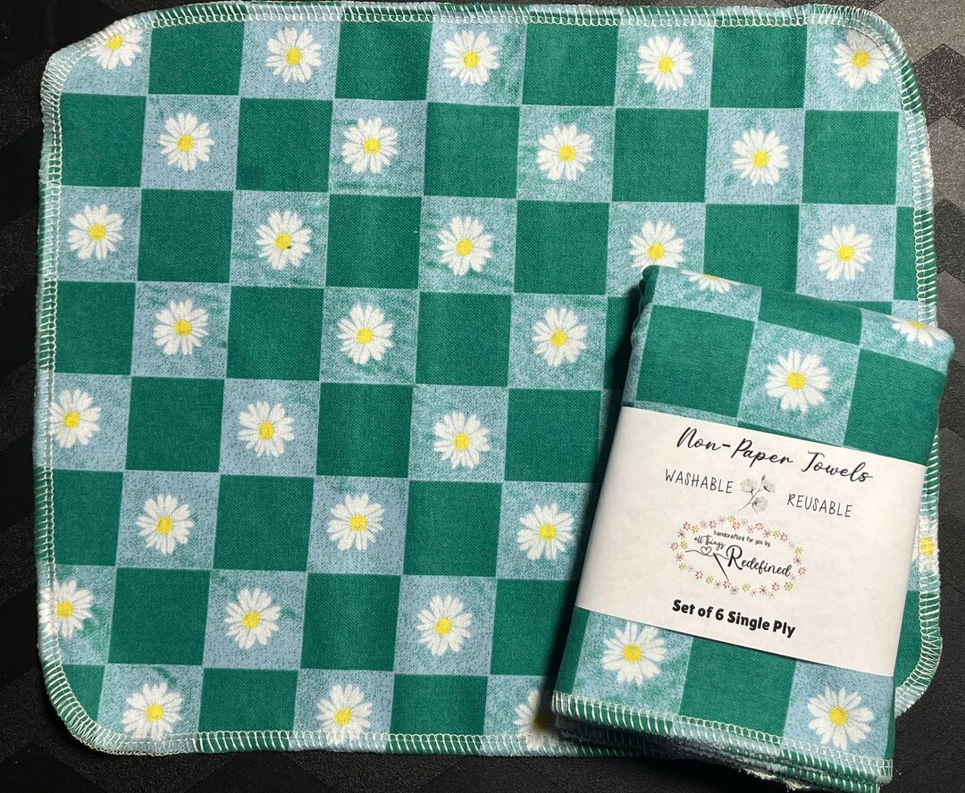 Reusable Non-paper Towels: Eco-friendly Washable Cotton Flannel Cloths ...