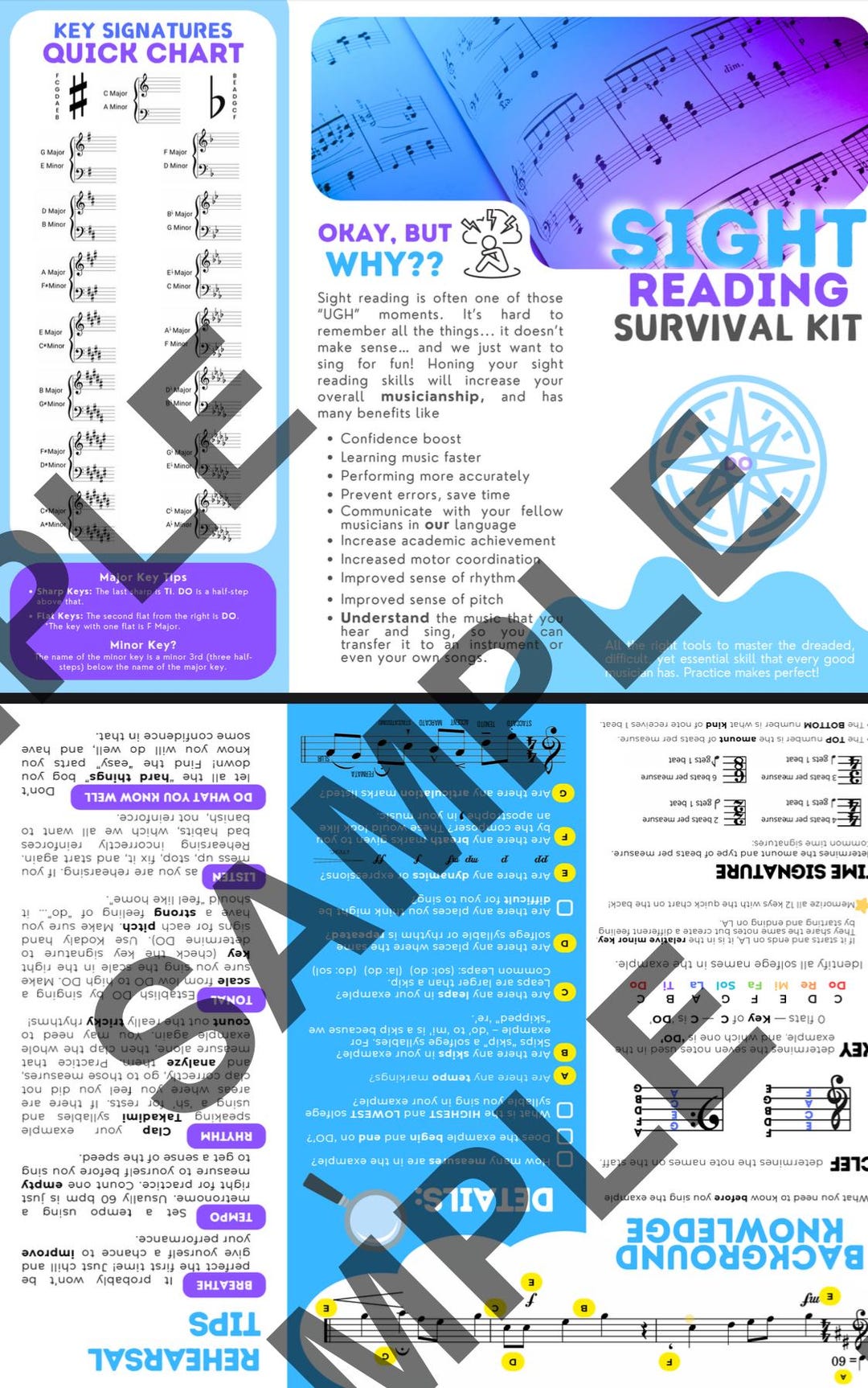 Sight Reading Survival Brochure - Etsy