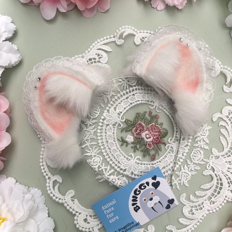 Lace Cat Ears - Etsy