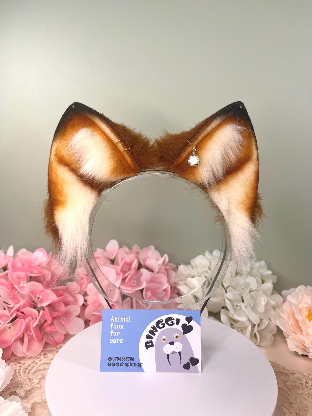 Brown Fox Ears, Faux Fur Ears for Cosplay Halloween and Furry ...