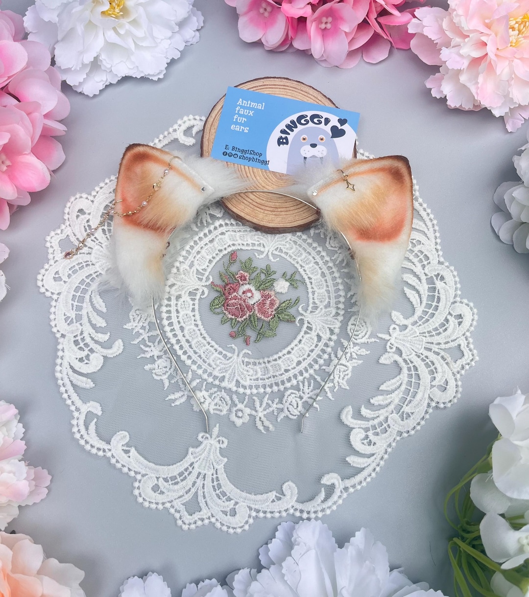 Flame Point Siamese Cat Ears: Faux Fur Cosplay Neko Ears, Halloween ...