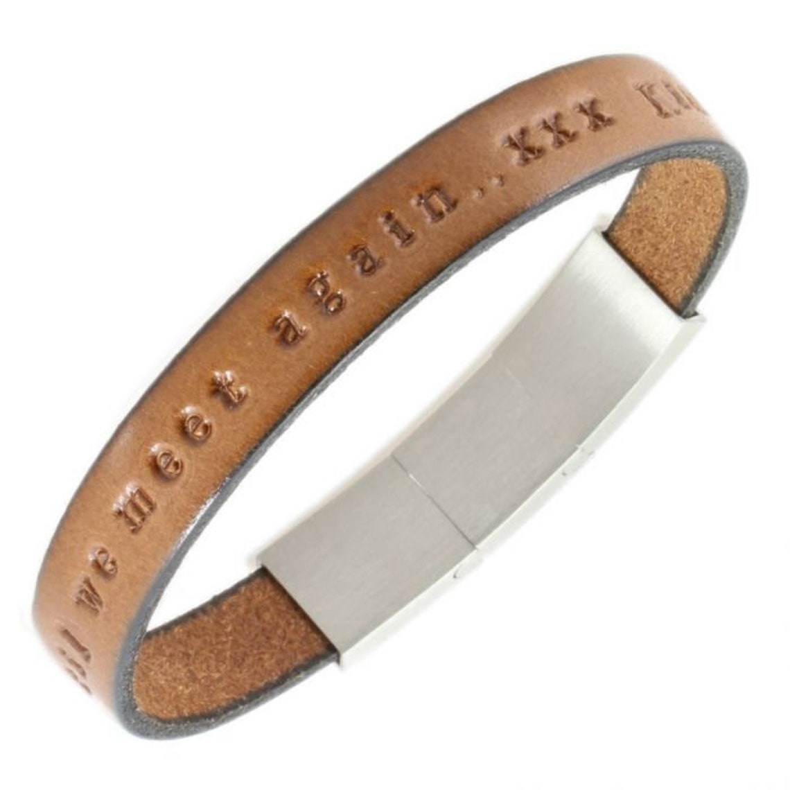 Custom Bracelet for Men Leather Bracelet Engraved Handmade - Etsy