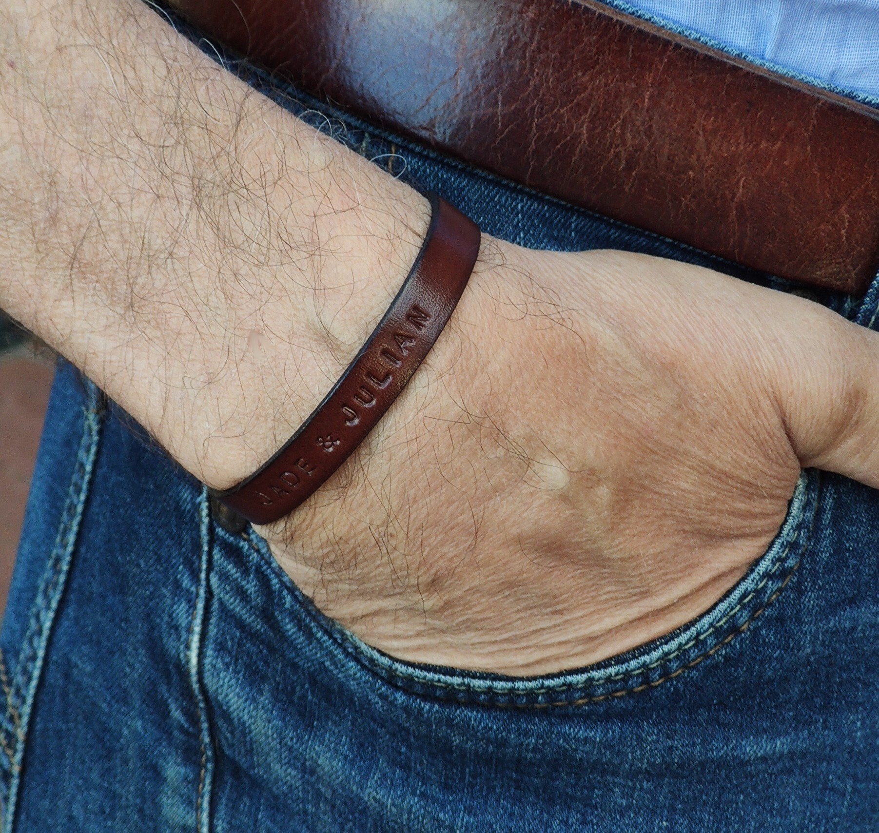 Custom Bracelet for Men Leather Bracelet Engraved Handmade - Etsy