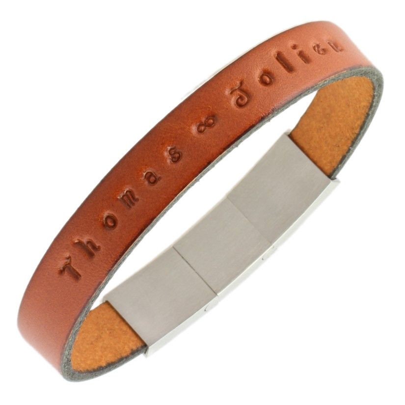 Custom Bracelet for Men Leather Bracelet Engraved Handmade - Etsy