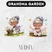 Grandma Gardening With Flowers Clipart, Gardening Clipart Watercolor ...