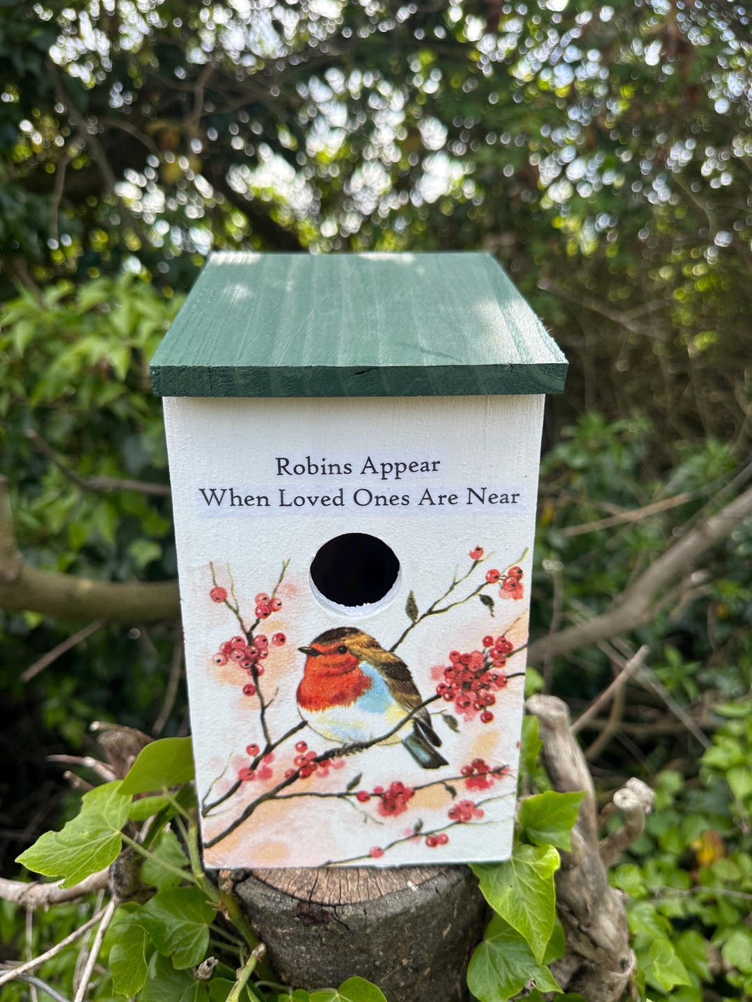 Decoupage Robin Nesting Box: Weather Safe Garden Birdhouse - Etsy UK