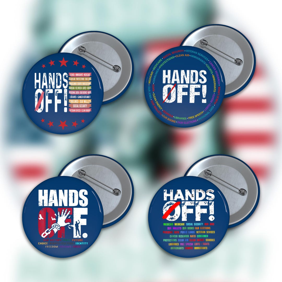 Hands off Protest Pin, Hands off Protest Buttons, Feminist Pin for ...