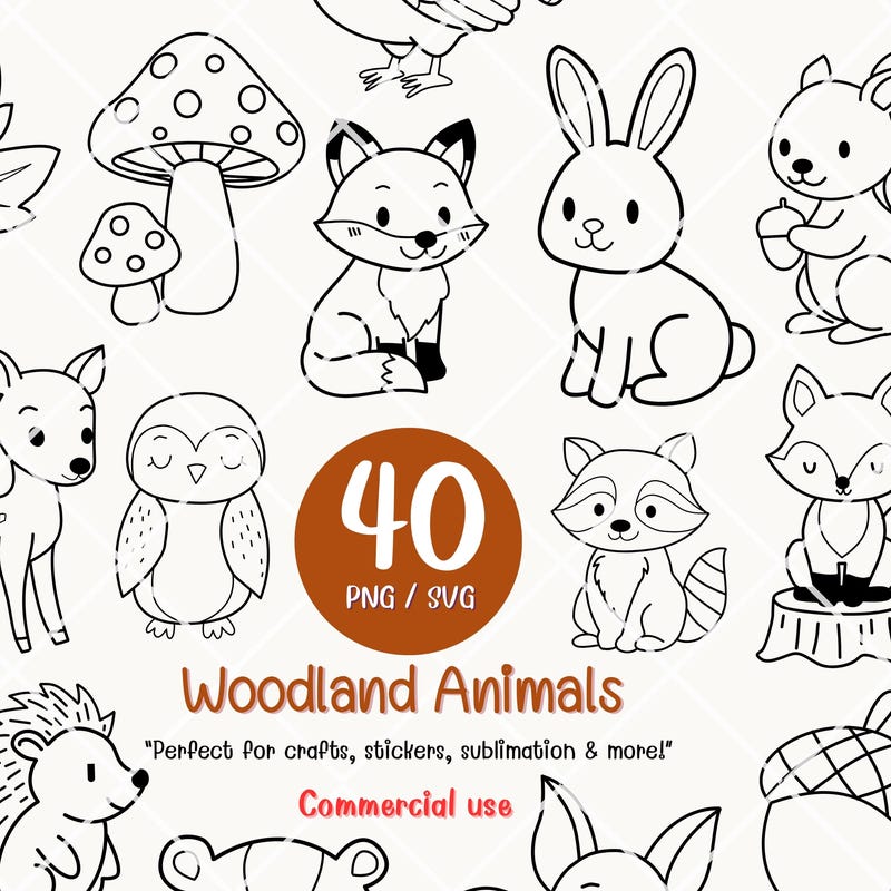 Woodland Animals Svg - Etsy