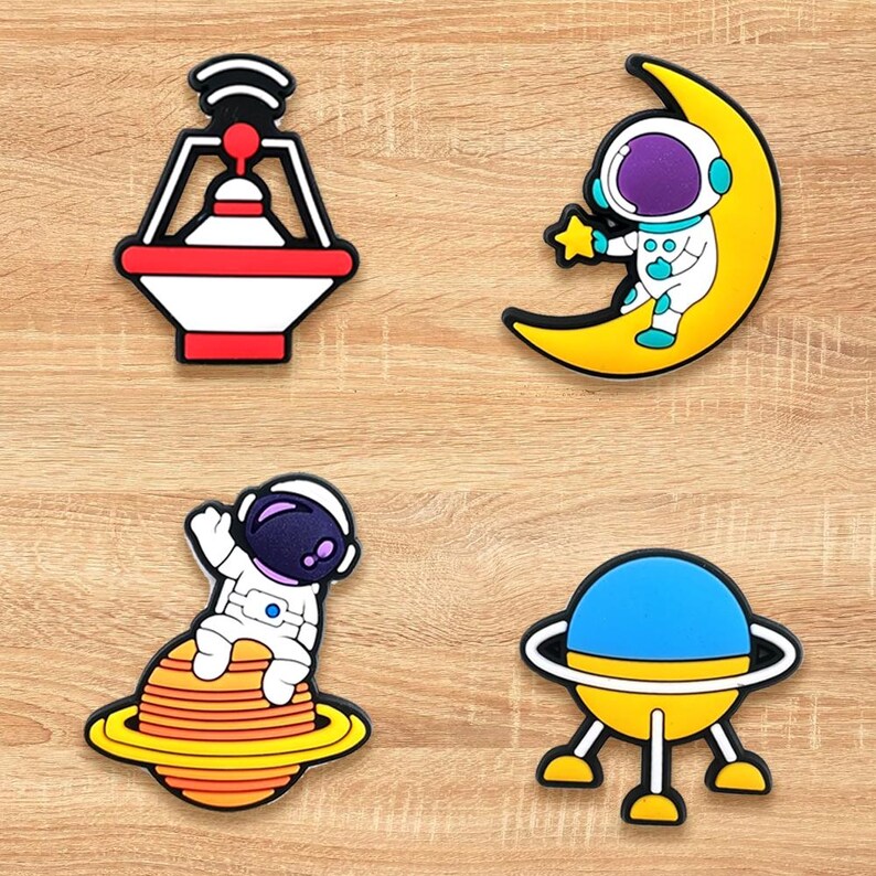 Outer Space-themed Charms for Clog Shoe Decoration, Featuring ...