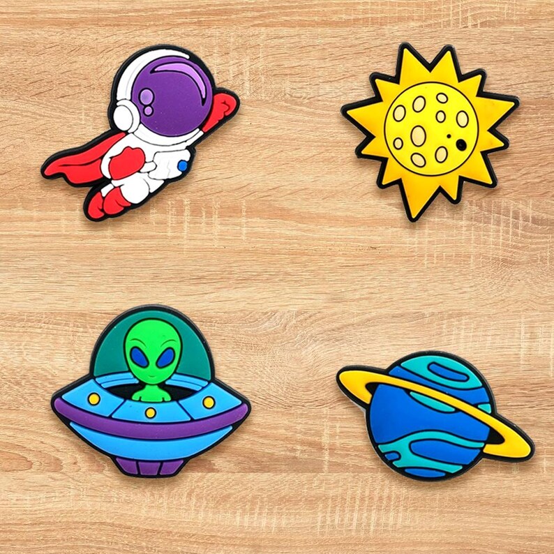 Outer Space-themed Charms for Clog Shoe Decoration, Featuring ...