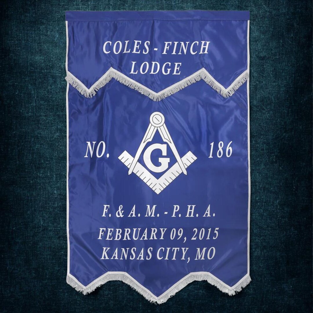Custom Masonic Embroidered Lodge Banner With Braid & Fringe - Etsy