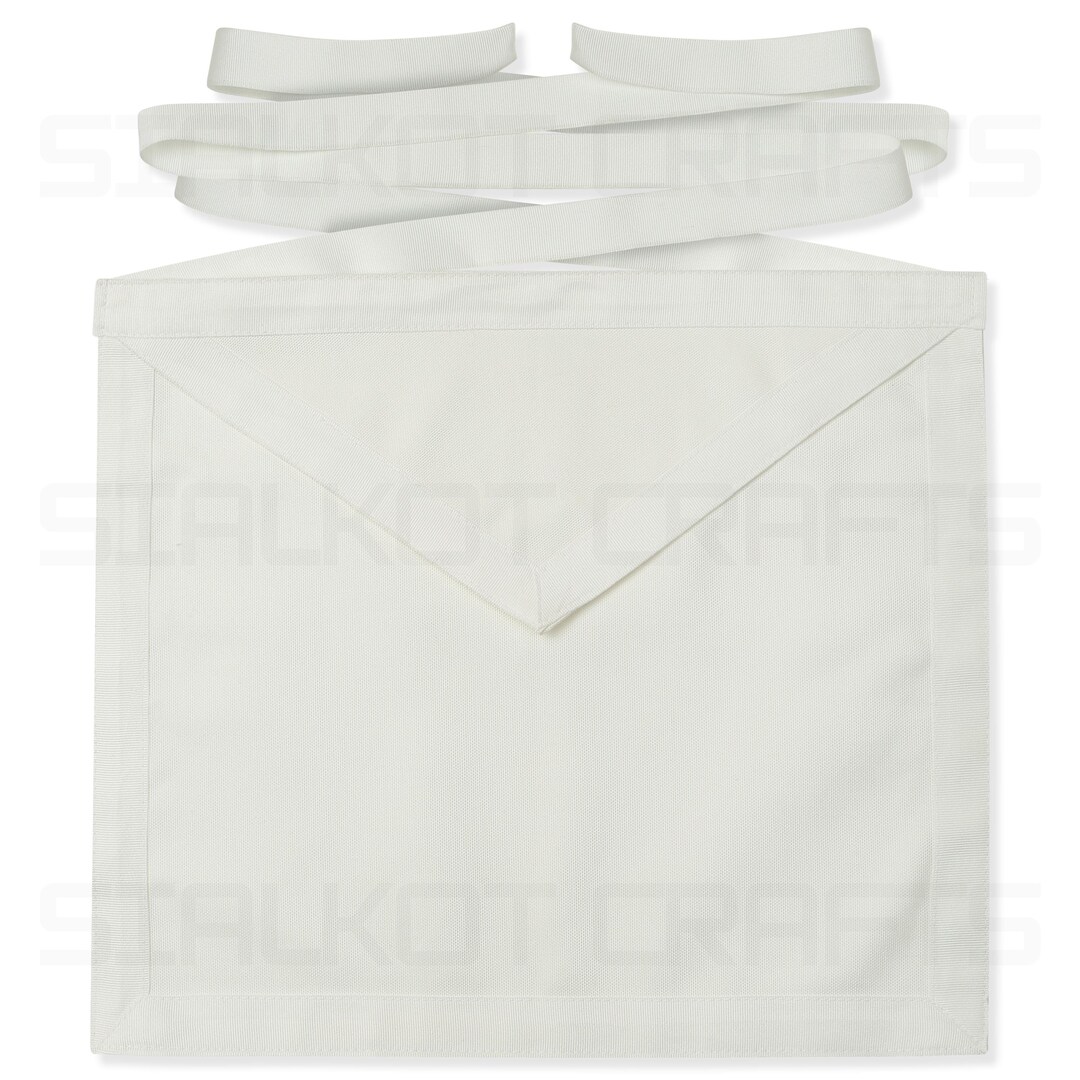 Canvas Masonic Apprentice Apron: White Ribbon Trim, Handcrafted - Etsy