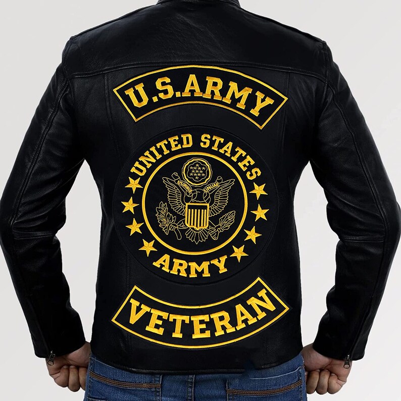 US Army Vetran Iron on Embroidered Large Back Patch for Vest/jacket - Etsy