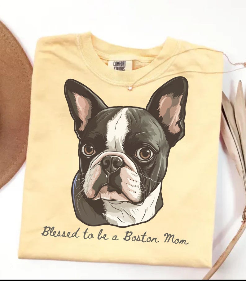 Boston Terrier Mom Shirt – Blessed Mom Comfort Colors Tee - Etsy