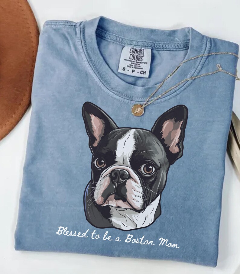 Boston Terrier Mom Shirt – Blessed Mom Comfort Colors Tee - Etsy