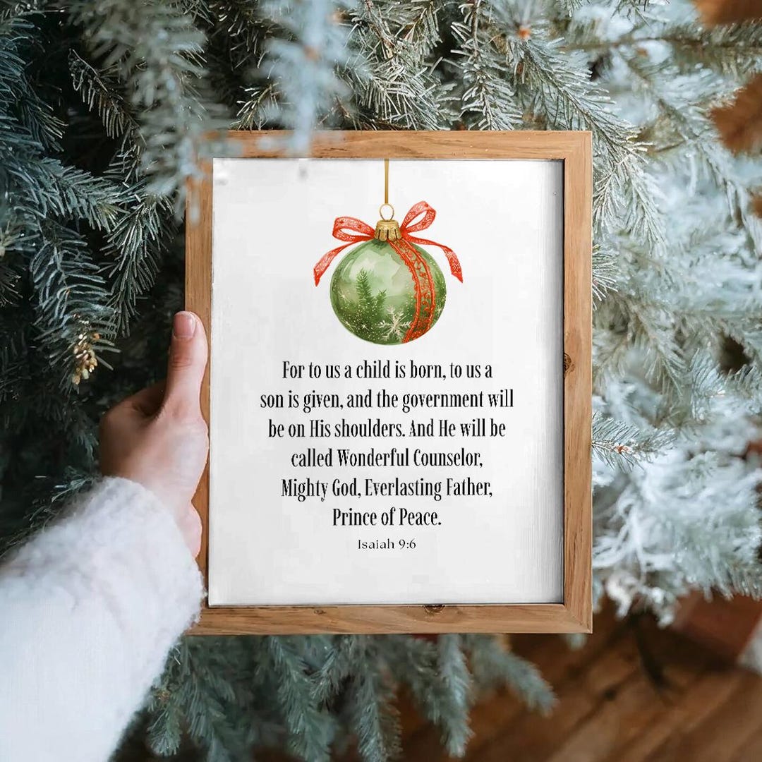 Isaiah 9:6, Wonderful Counselor, Prince of Peace, Christmas Bible Verse ...