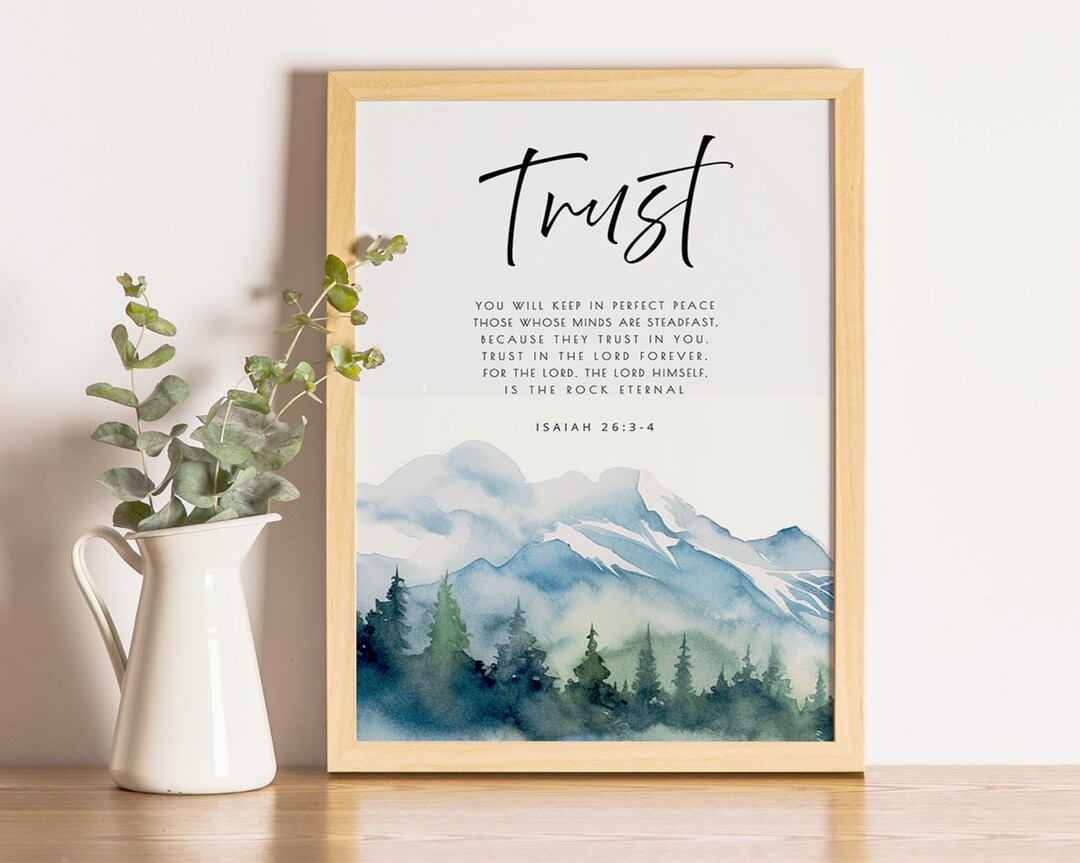 Isaiah 26:3 Bible Verse Wall Art, You Will Keep Him in Perfect Peace ...