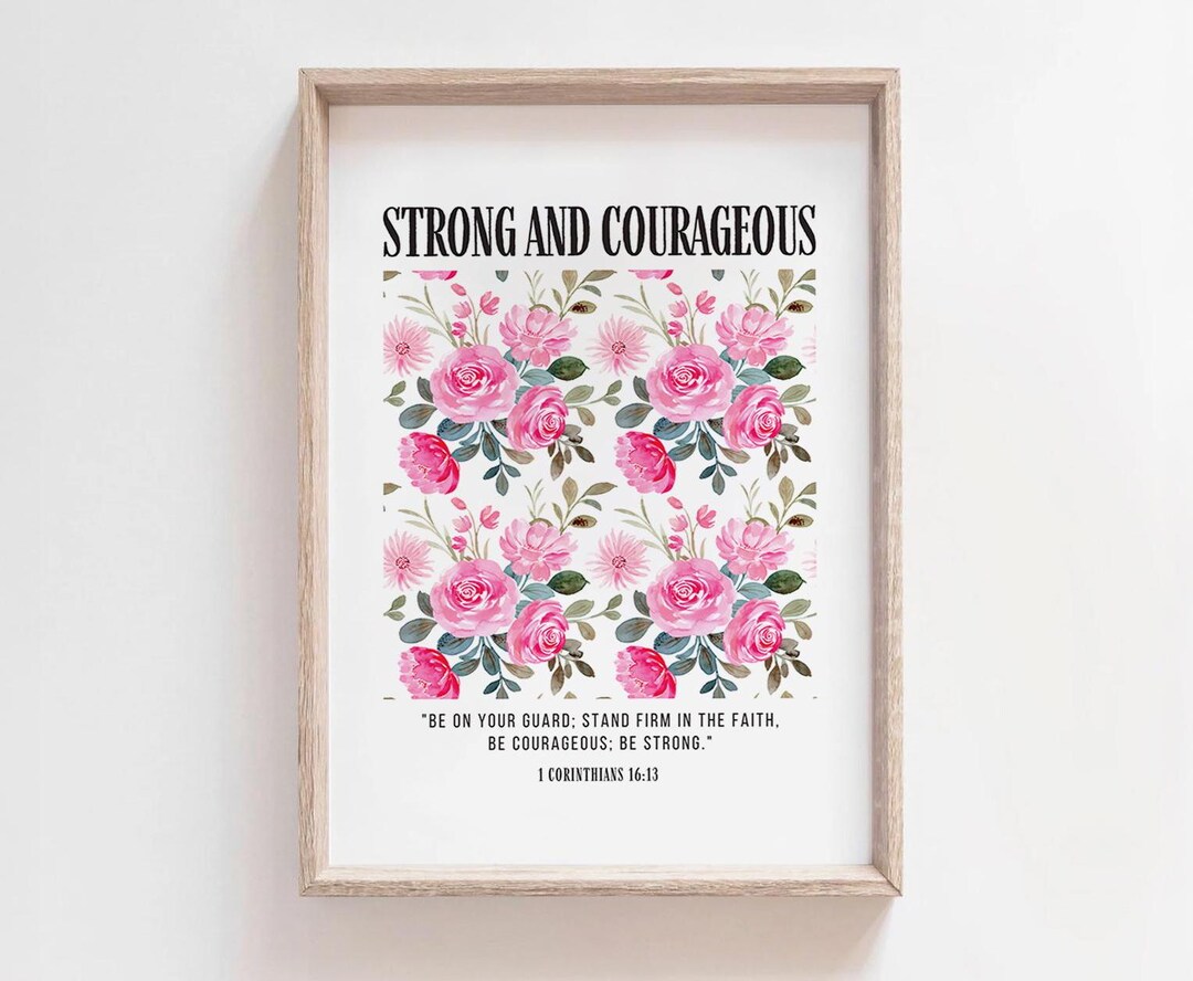 1 Corinthians 16:13 Bible Verse Wall Art Digital Print Scripture ...