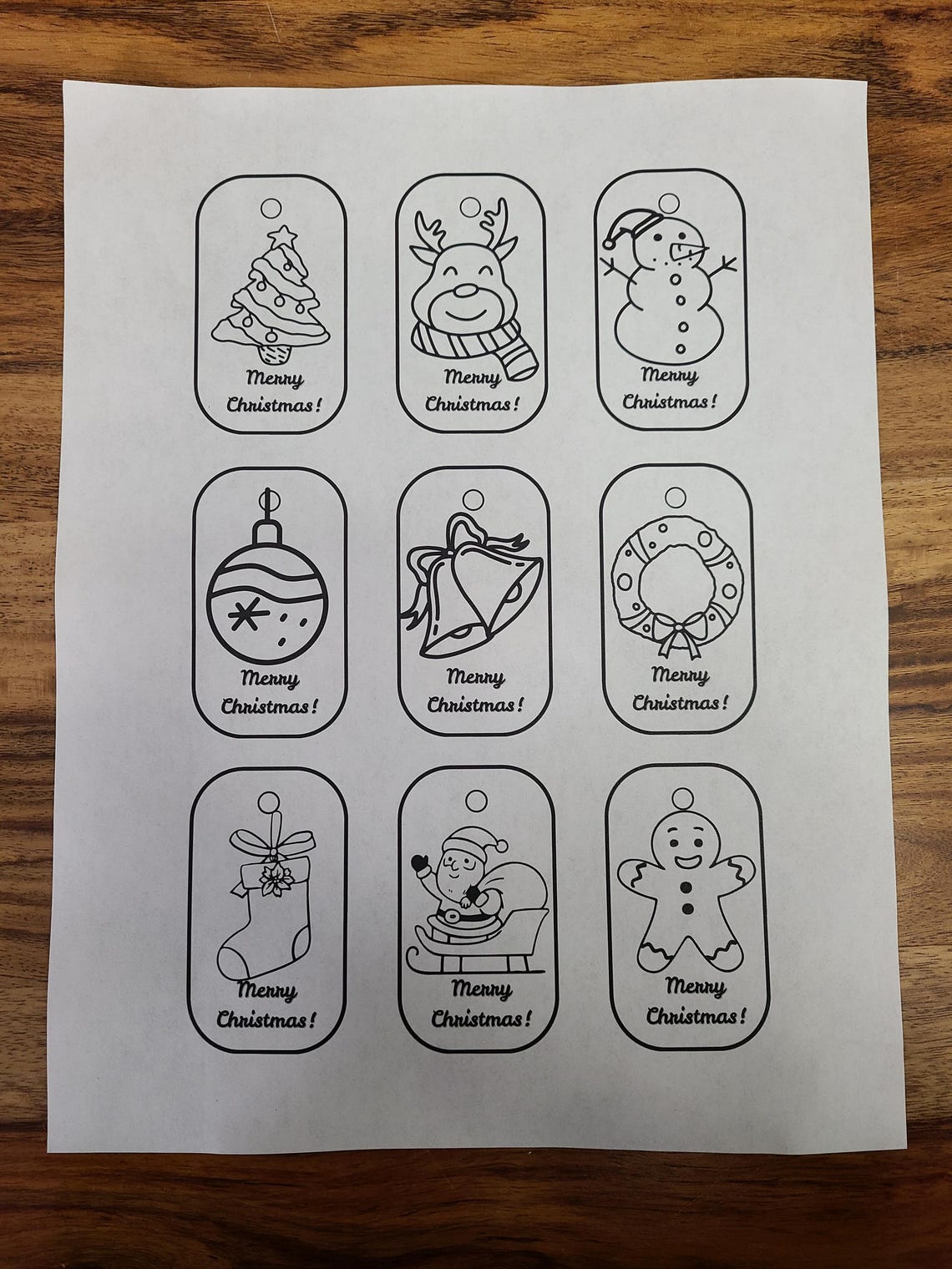 Printable Christmas Gift Tags | Kids Coloring Activity (PDF) - Etsy