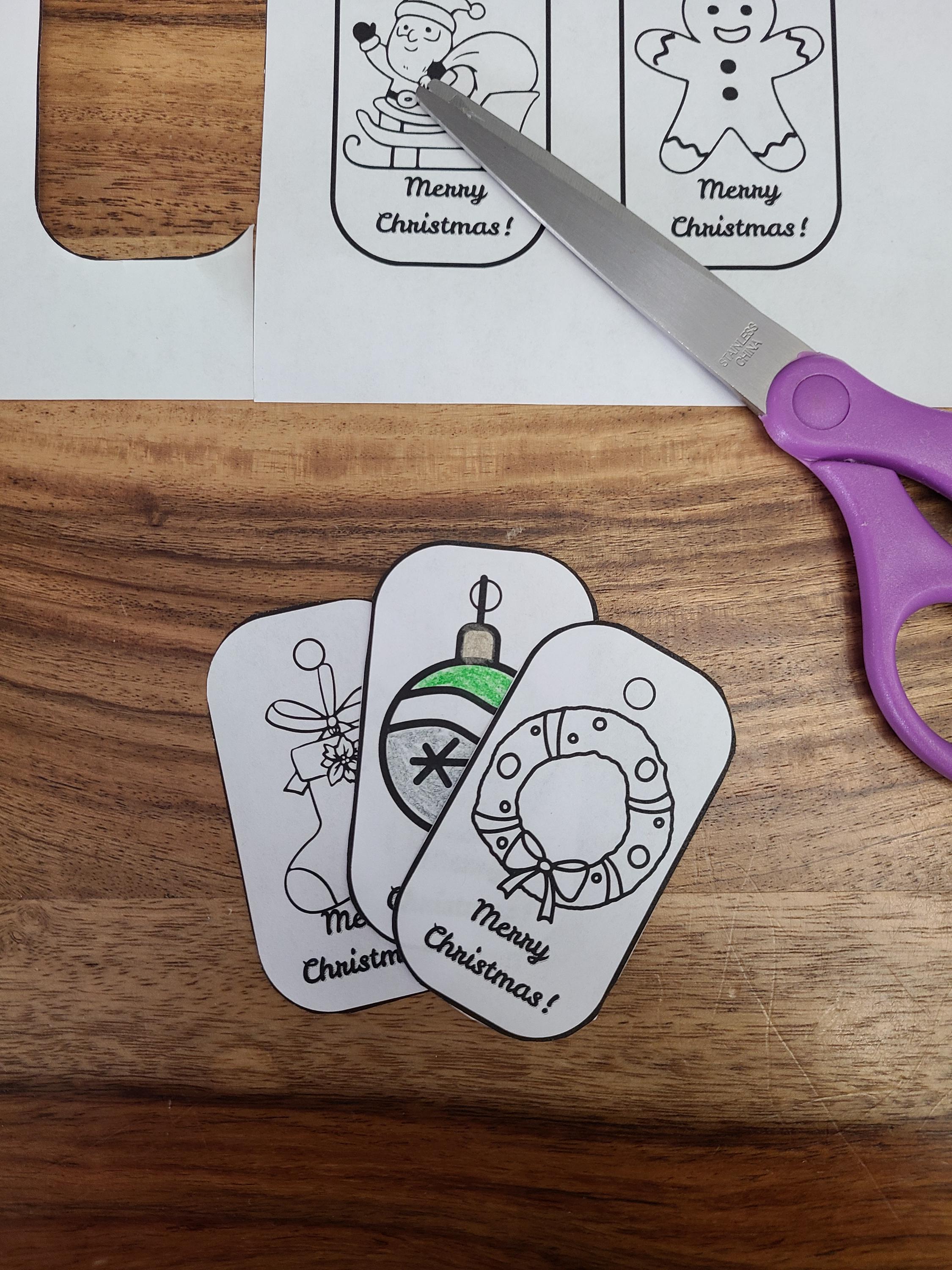 Printable Christmas Gift Tags | Kids Coloring Activity (PDF) - Etsy
