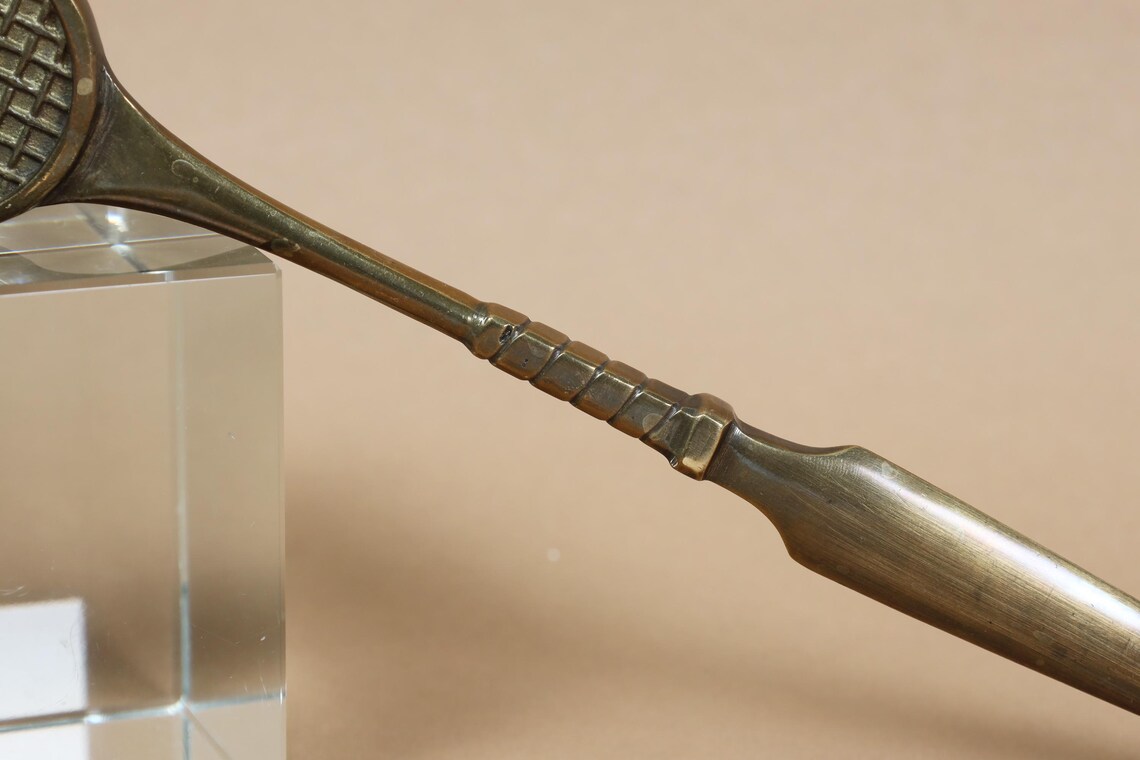 Vintage Brass Tennis Racket Letter Opener - Etsy