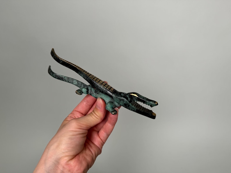 Walter Bosse Crocodile Nutcracker Vintage Mid Century Brass Alligator ...