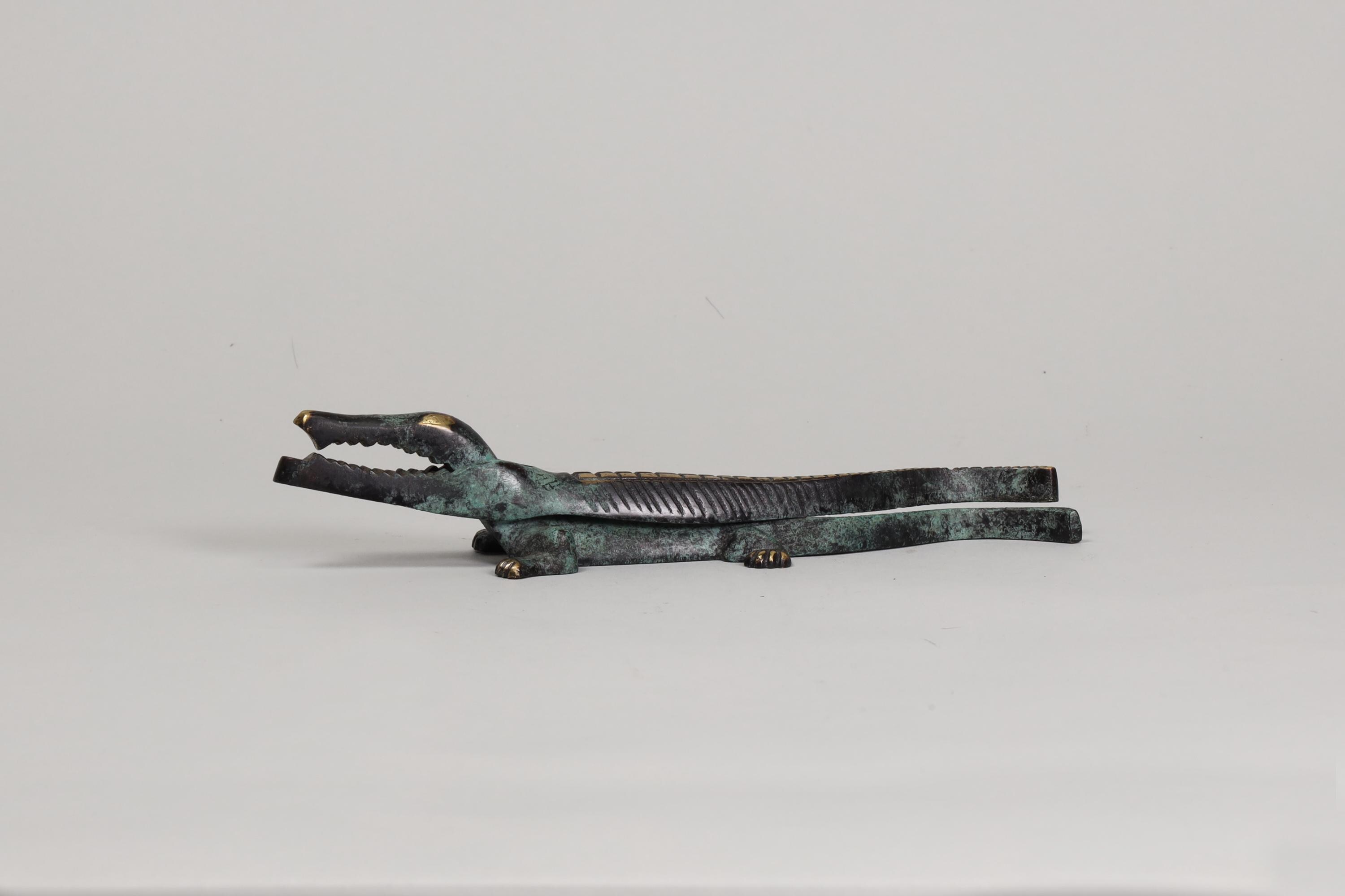 Walter Bosse Crocodile Nutcracker Vintage Mid Century Brass Alligator ...