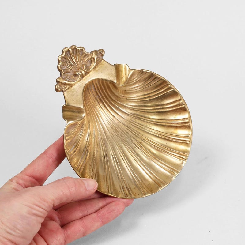 Brass Shell Dish - Etsy