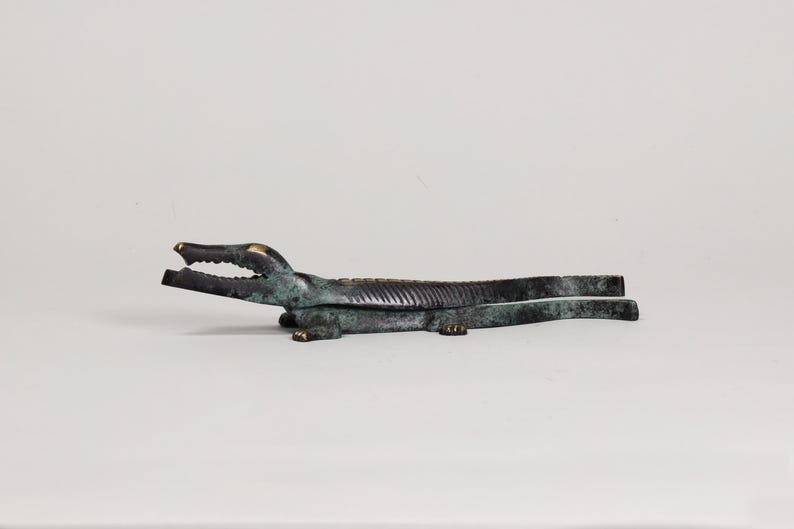 Walter Bosse Crocodile Nutcracker Vintage Mid Century Brass Alligator ...