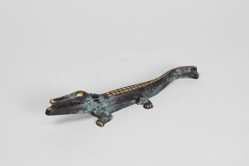 Walter Bosse Crocodile Nutcracker Vintage Mid Century Brass Alligator ...