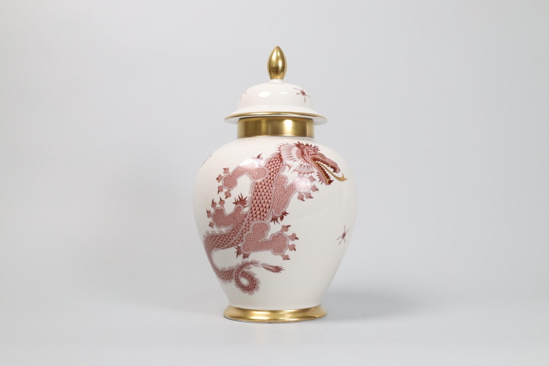 50s Large Ming Dragon Porcelain Ginger Jar | Johan Seltmann Vohenstraus ...